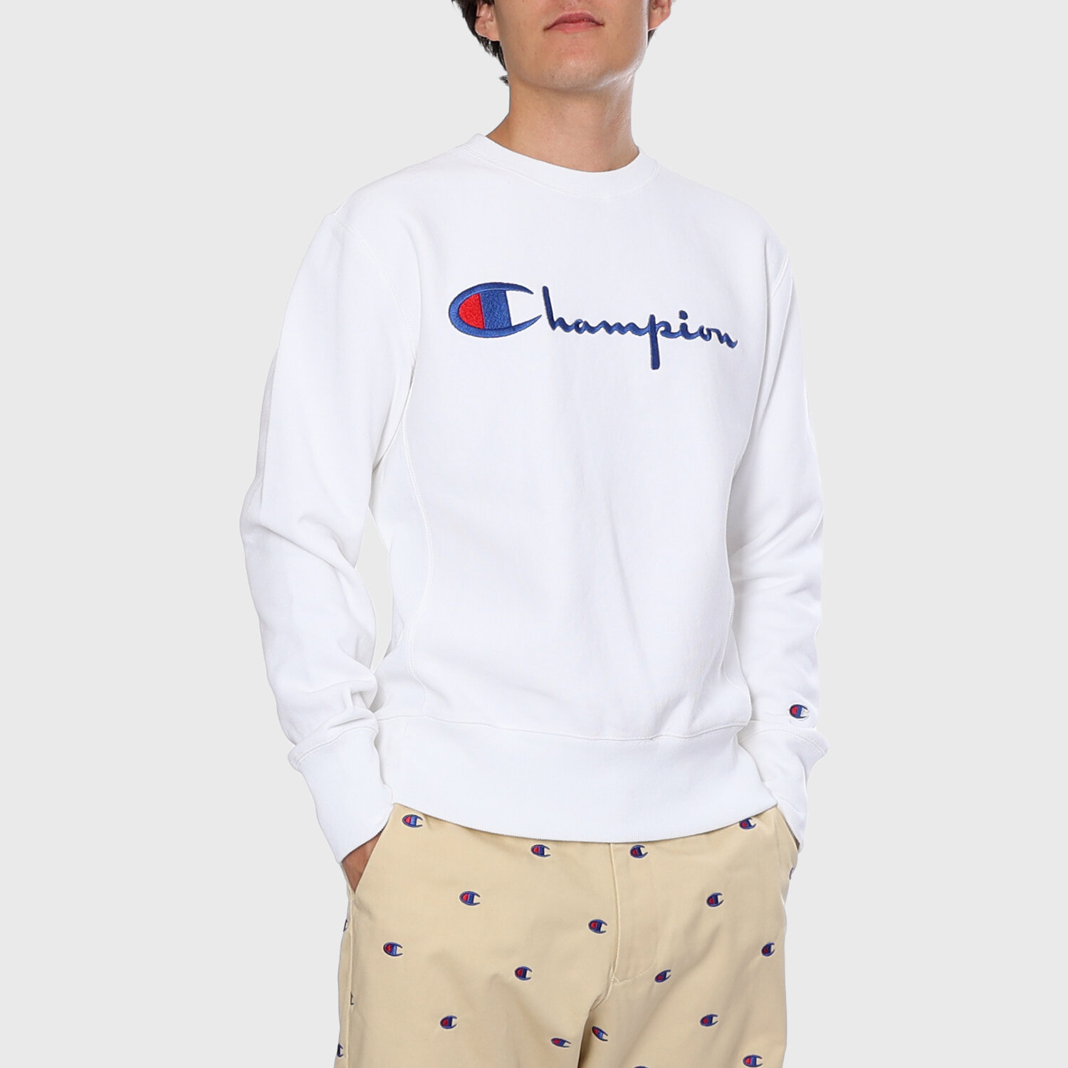 Свитшот Reverse Weave Script Logo Crew Neck