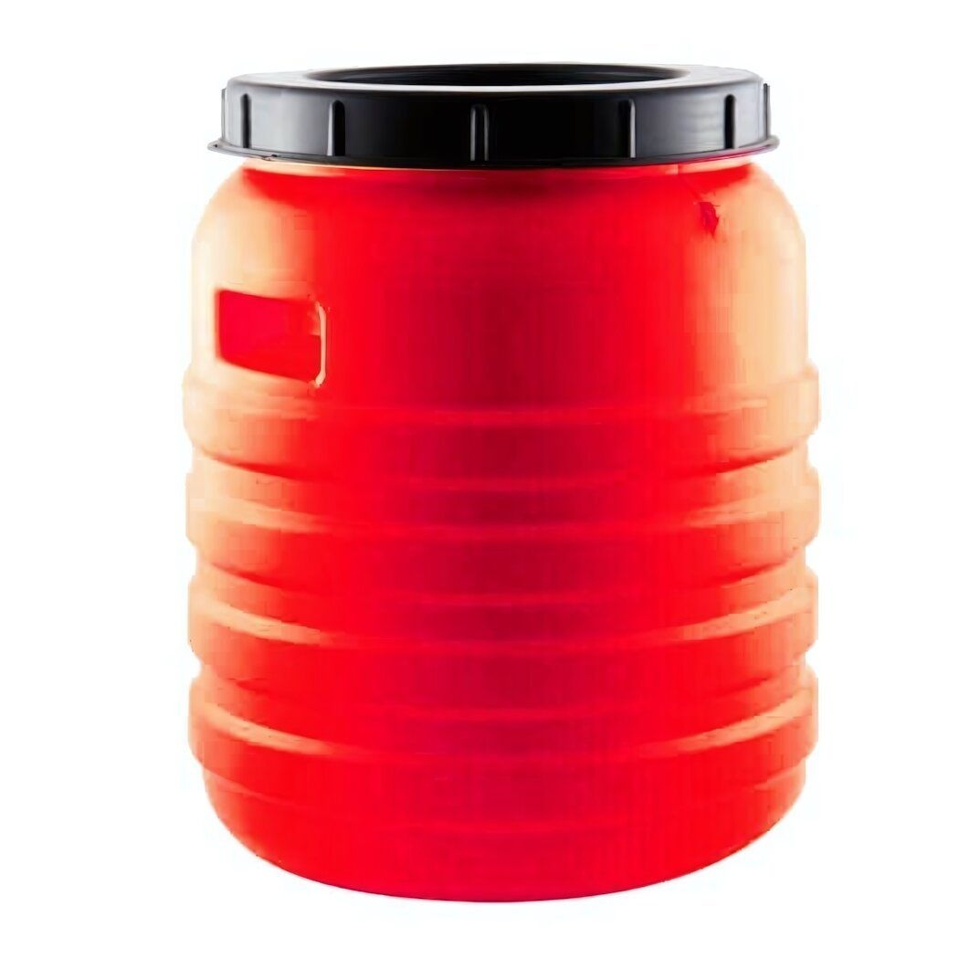 Бочка пластиковая 45л с широким горлом, прочная, для квашений и солений