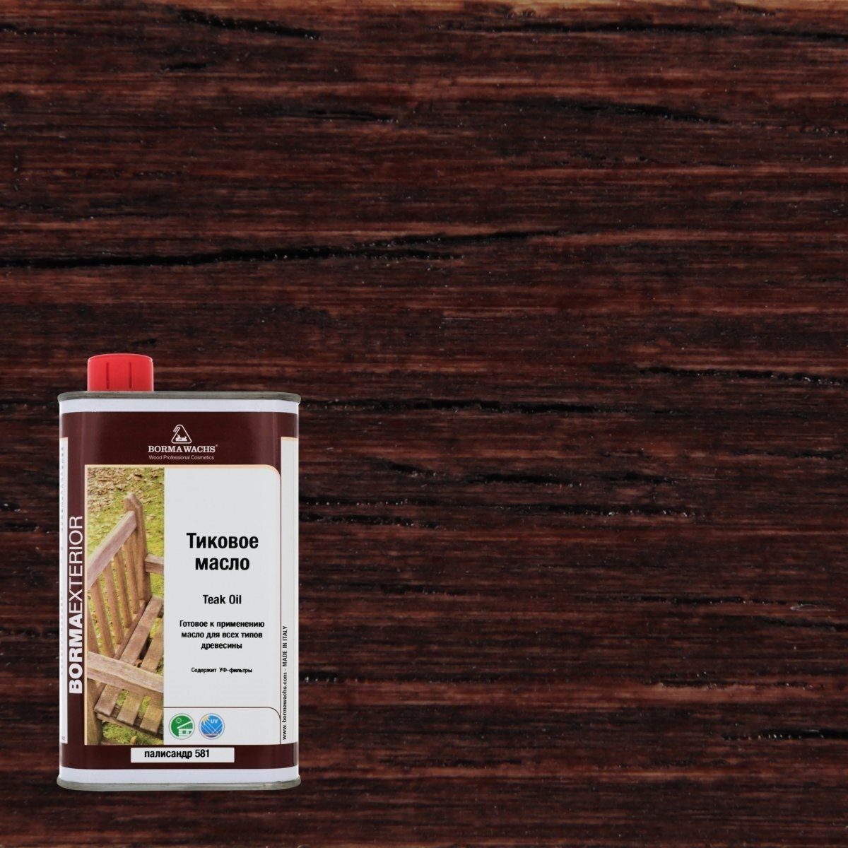 Тиковое масло Borma Teak Oil 500 мл 581 Палисандр 0360-DS581