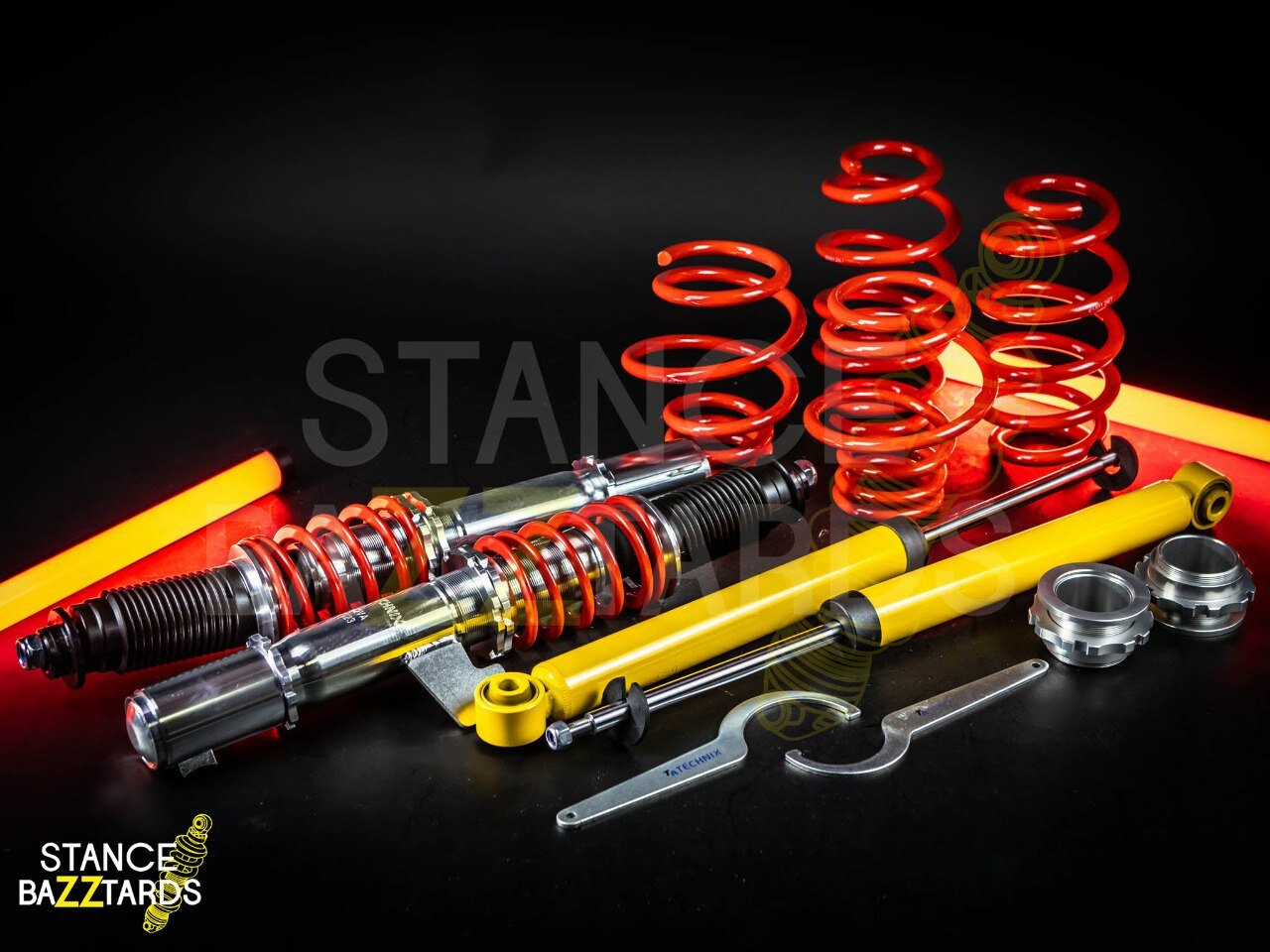 Комплект винтовой регулируемой подвески (койловеров) TA Technix с регулировками высоты EVOGWVW19/50 (EVOGWVW19/55) Volkswagen Golf 6 поколение в кузове 1K