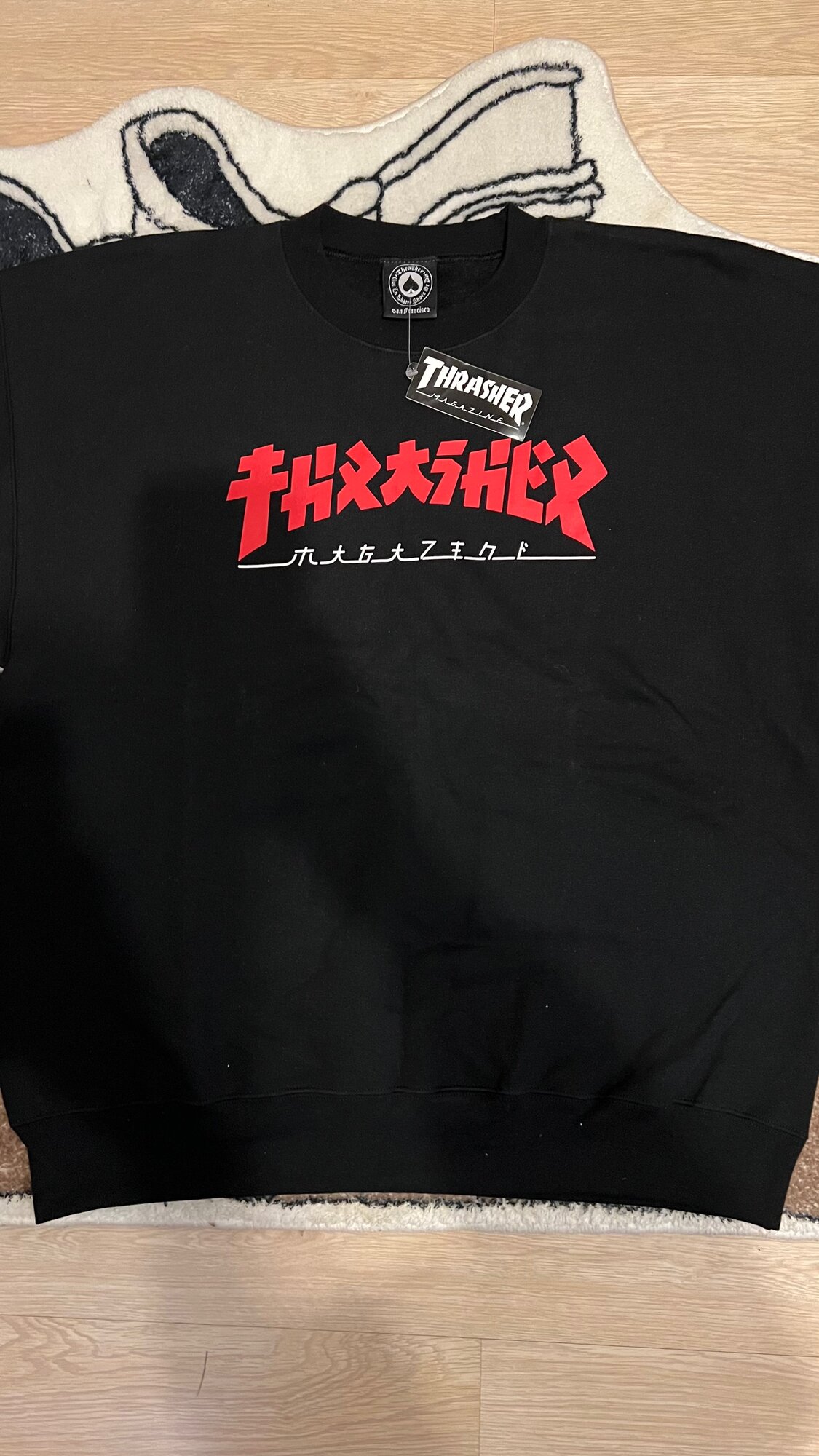 Свитшот THRASHER SKATE MAG GODZILLA SWEATSHIRT BLACK