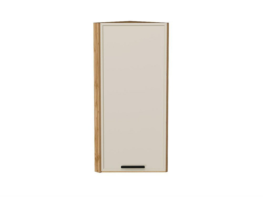 VVT Шкаф верхний торцевой Фрейм Дуб Вотан, Cream Silk, 920 В*Ш*Г 920*300*310, фасад МДФ Cream Silk, корпус Дуб Вотан Cream Silk