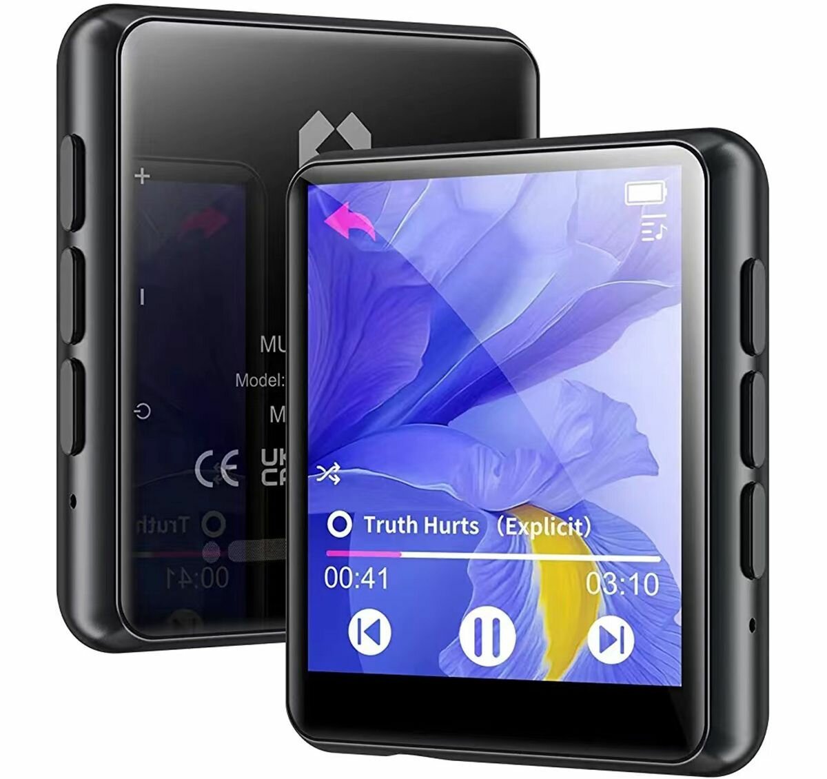 Портативный MP3-плеер JOLIKE M5 FM 16GB Bluetooth 5.0/Полностью сенсорный экран/Многоязычный/Черный