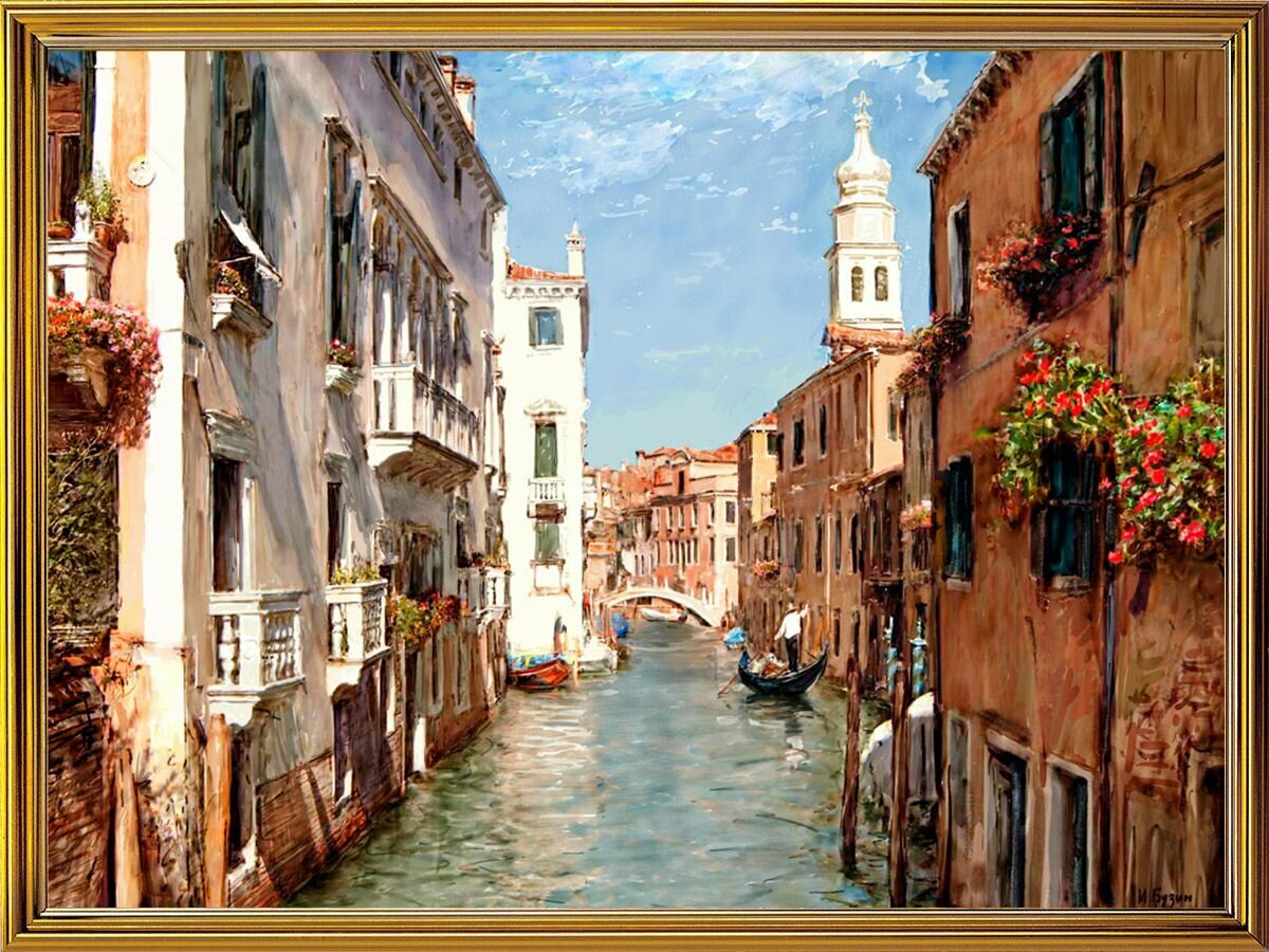 Картина, "Полдень", 30х40 см, художник - Бузин Игорь, оформлена в багет, Арт. БИ6-30х40