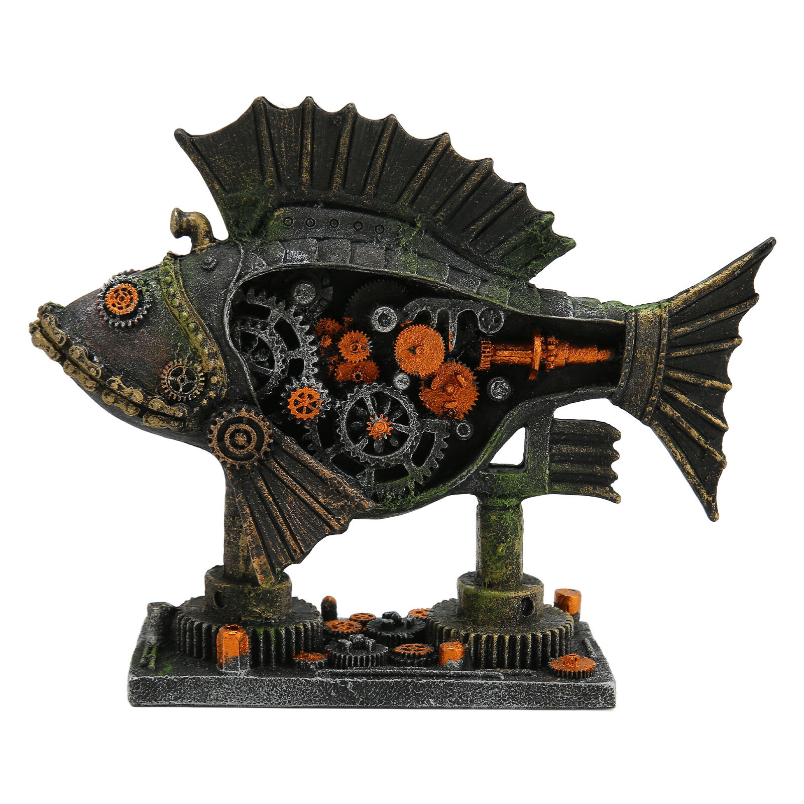 Инновационные украшения для аквариума: роботизированная рыба для акваскейпинга, декоративная смоляная фигурка для аквариума и рыбьего домика.