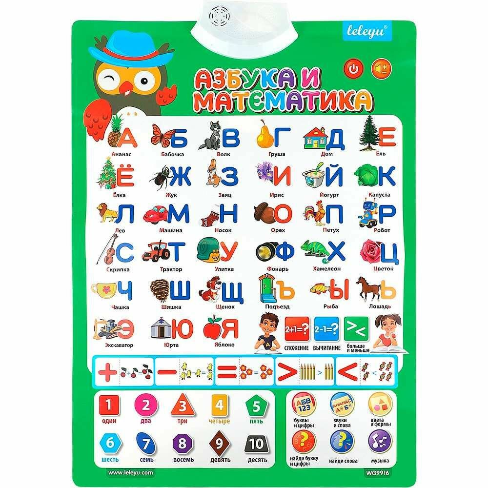 Электронный плакат Рыжий кот азбука, 6 режимов, регулировка громкости звуков