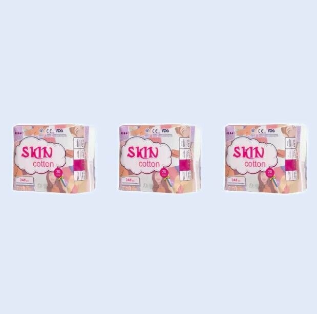 Набор дневных ультратонких прокладок SKIN COTTON, 3 упаковки