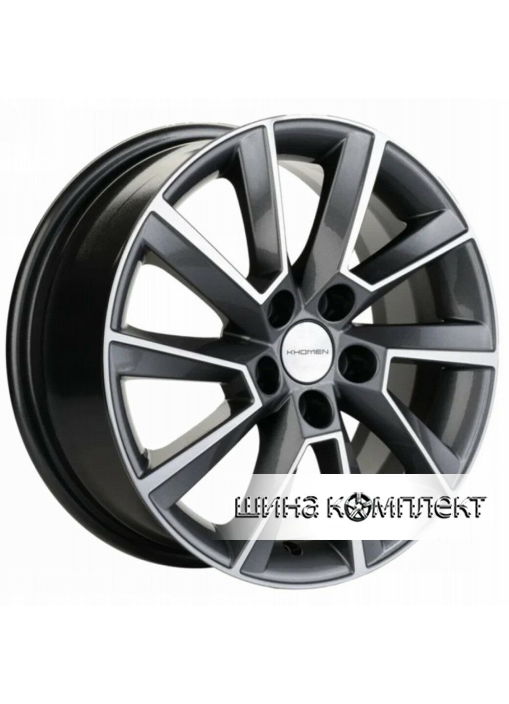 Колесный диск Khomen Wheels KHW1507 6x15 5x100 ET38 57,1 Gray-FP литой для автомобиля