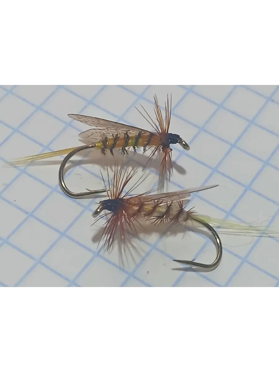 Мушка на хариуса и другую рыбу. Набор 2 штуки.