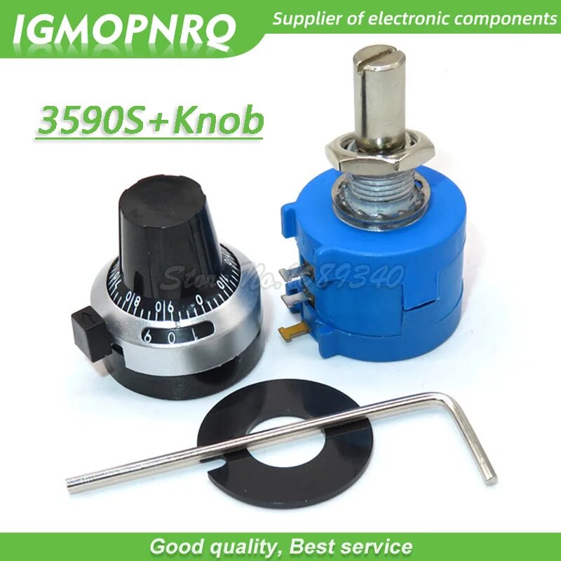 Потенциометр многооборотный 100 Ом 3590S-2