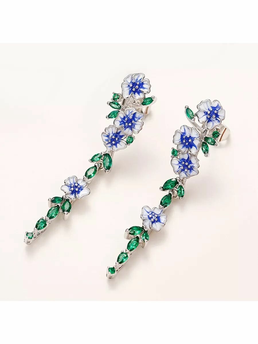 Серьги, искусственный камень