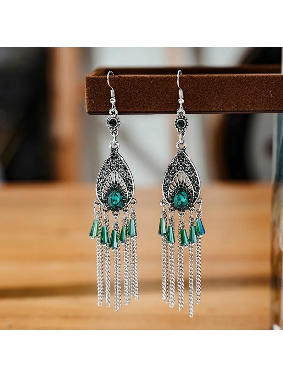 Серьги, искусственный камень