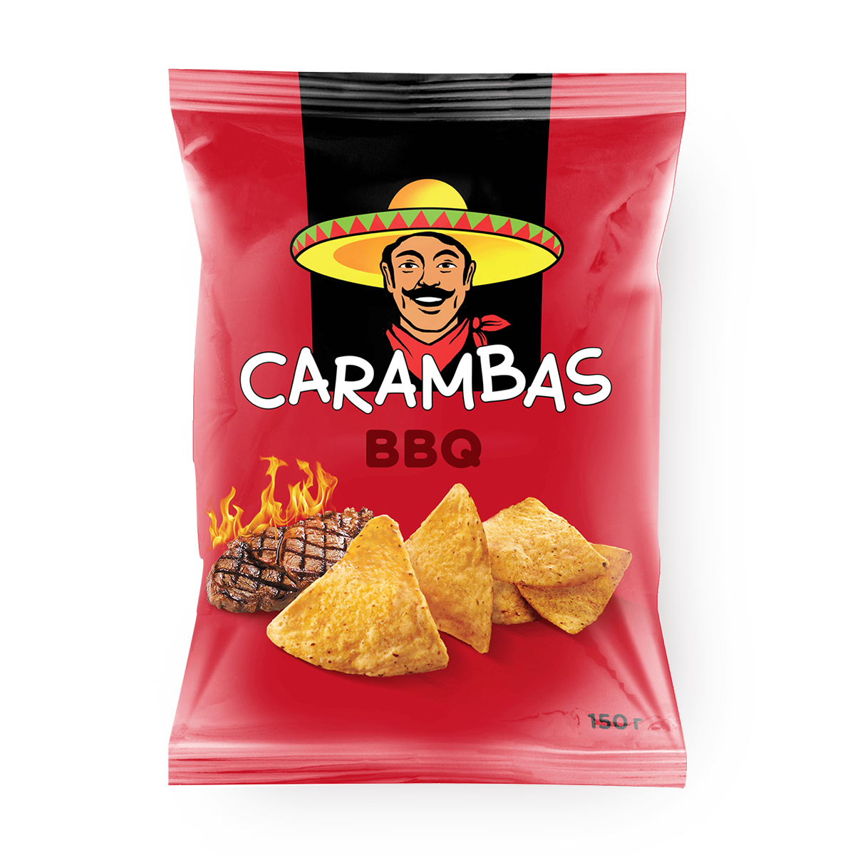 Чипсы Carambas, кукурузные, со вкусом барбекю, 150 граммов, 1 упаковка