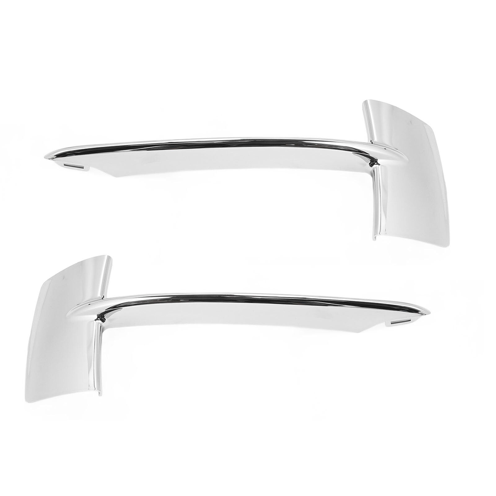 1 Pair Front Bumper Lower Grille Molding Chrome 51117325395 Fog Light Hole Cover Trim for X5 F15 2014‑2018, ABS Chrome Plated, OE 51117325396 BM1039153 BM1038153, Fit for X5 F15 40e 35i 35d 50i