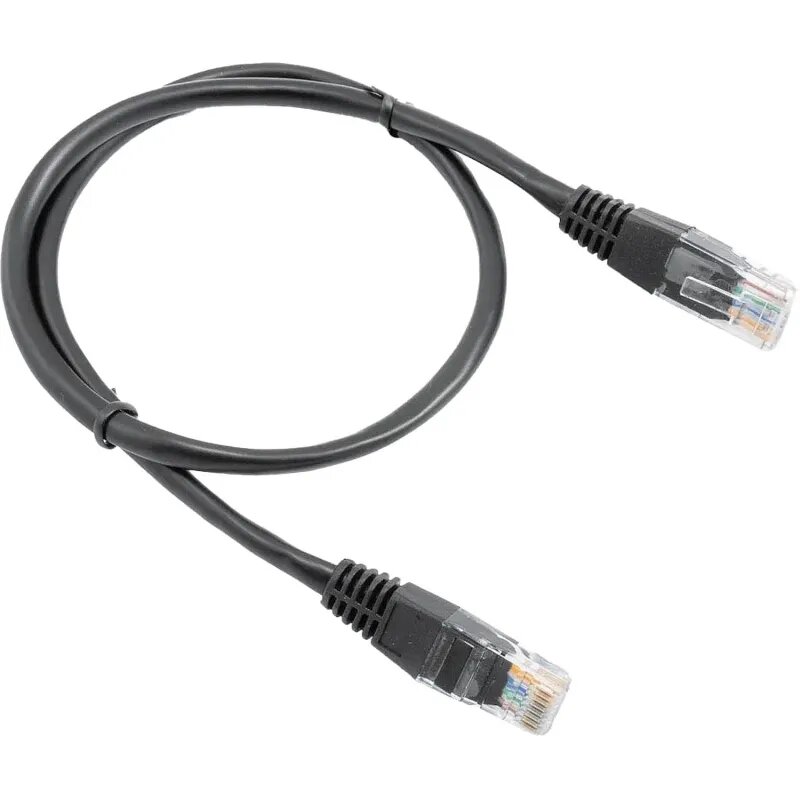 Патч-корд A1, A1-LCU5E-0.5M-BK, 0.5 м. U/UTP, 5e, CCA, черный 2109082