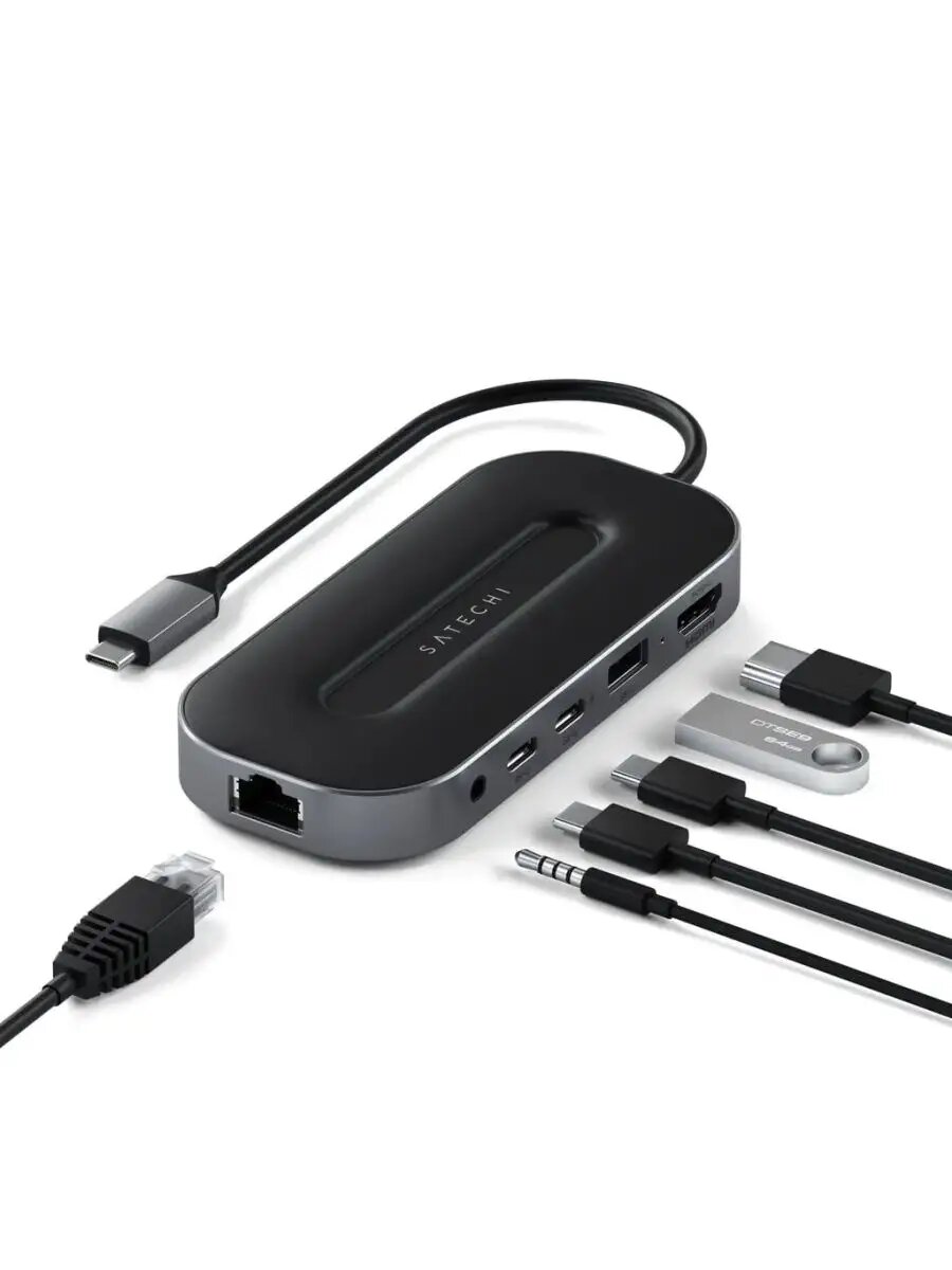 USB-C адаптер USB4 Multiport Adapter with 2.5G Ethernet. Цвет Серый Космос