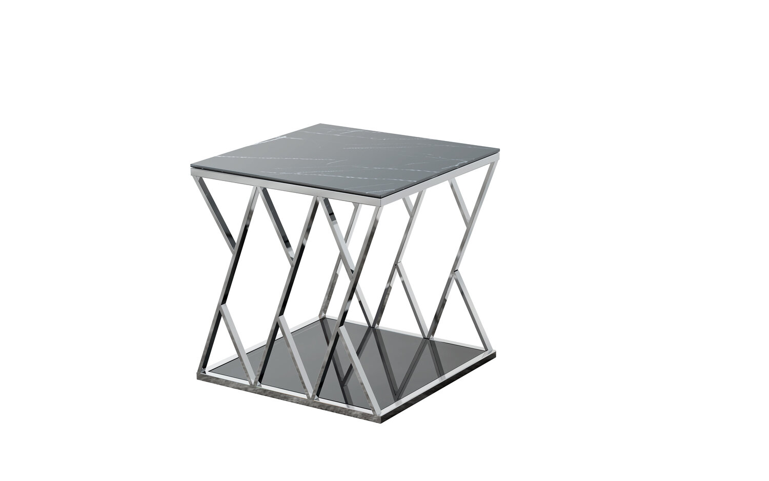 Стол журнальный La-Alta CS-24 Мрамор/Стекло/Хром 2133033001