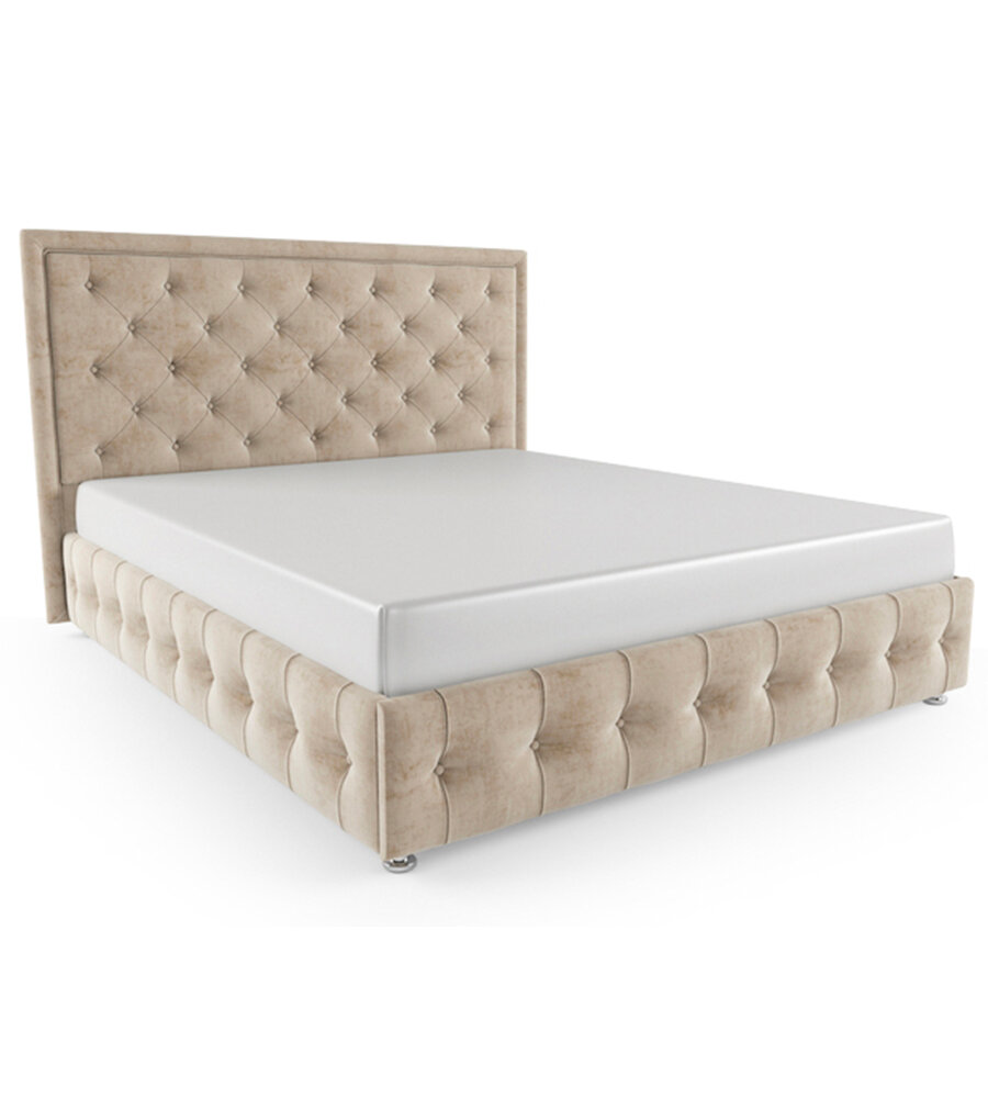 Кровать двуспальная с мягким основанием и подъемным механизмом луна 180х200 см