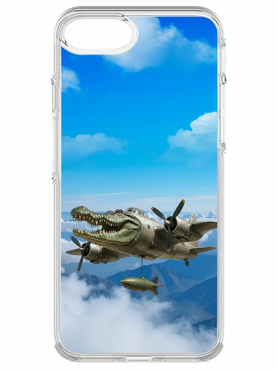 Чехол-накладка Krutoff Clear Case Бомбардиро Крокодило для iPhone 6S