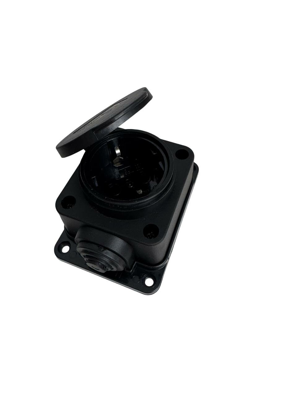 Настенная однофазная каучуковая розетка с заглушкой UNIVersal 602229