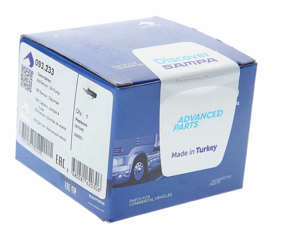 Датчик давления воздуха для Скания 4, P арт 093233 SAMPA