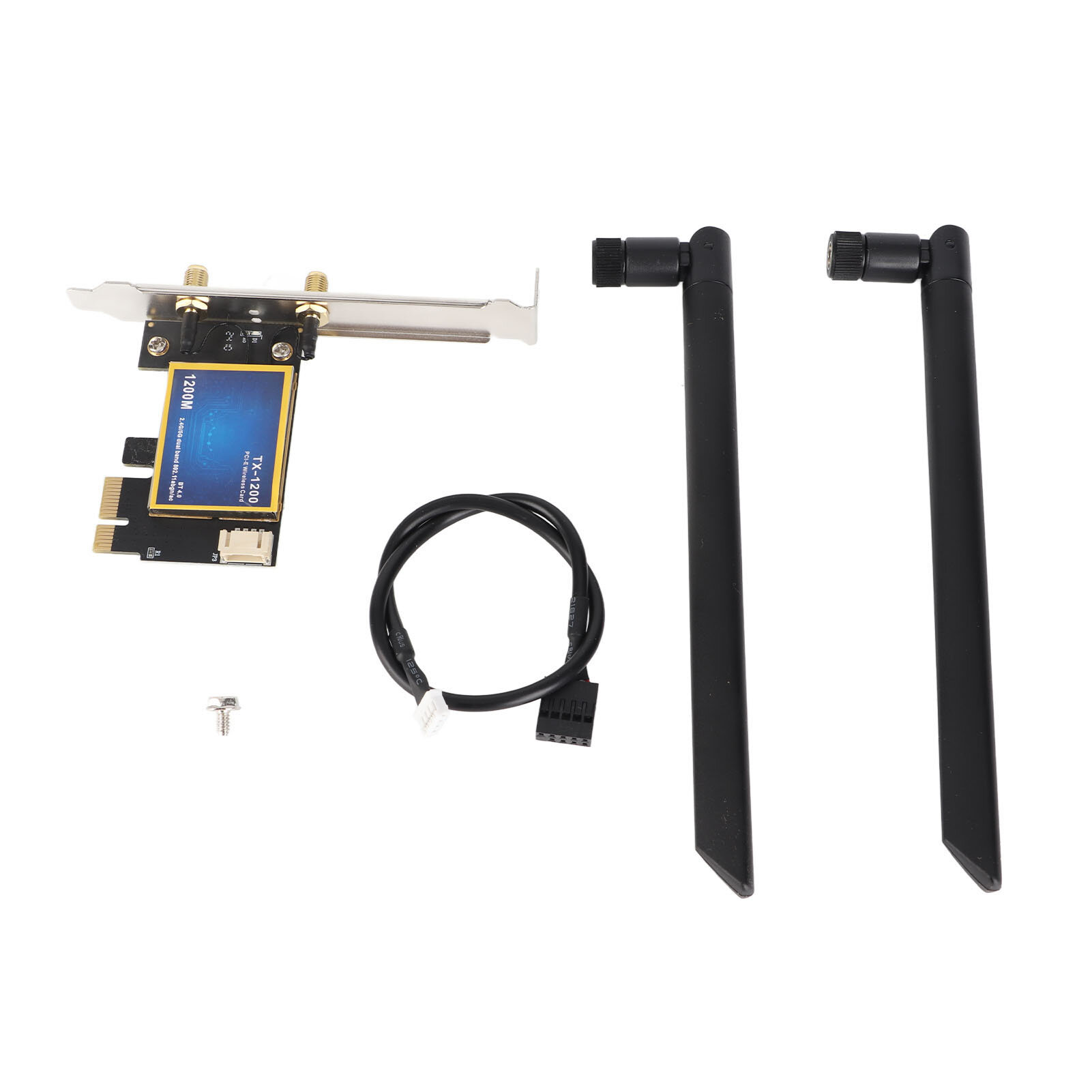 PCIe WiFi Card 2.4G 5G Двойная полоса 1200 Мбит / с Bluetooth 4.0 PCIe Wi -Fi Card Desktop Беспроводная сеть адаптер