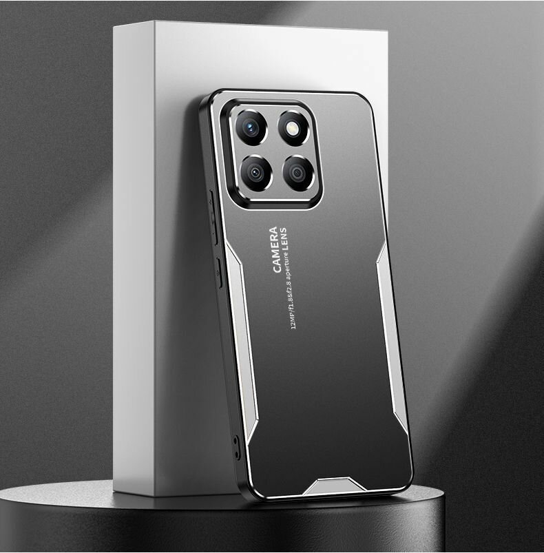 Подходит для Honor X8b/ Чехол на Хонор Х8б, защитная крышка из алюминия, металлическая защитная оболочка + защитное стекло в подарок