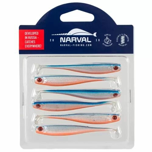 Силиконовая приманка Narval Skinny 8см. #001 6шт.