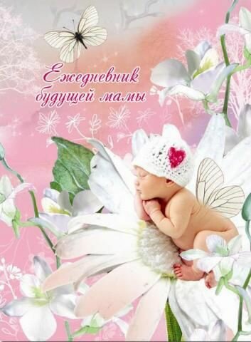 Дневник беременности А6+, количество листов 128, твердый переплет, тиснение фольгой