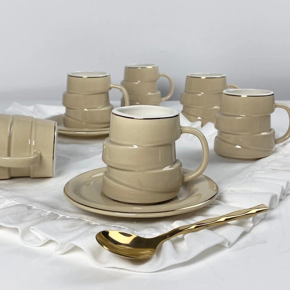 Кофейный набор 12пр. 140мл Фарфор 155-010 118-155-010