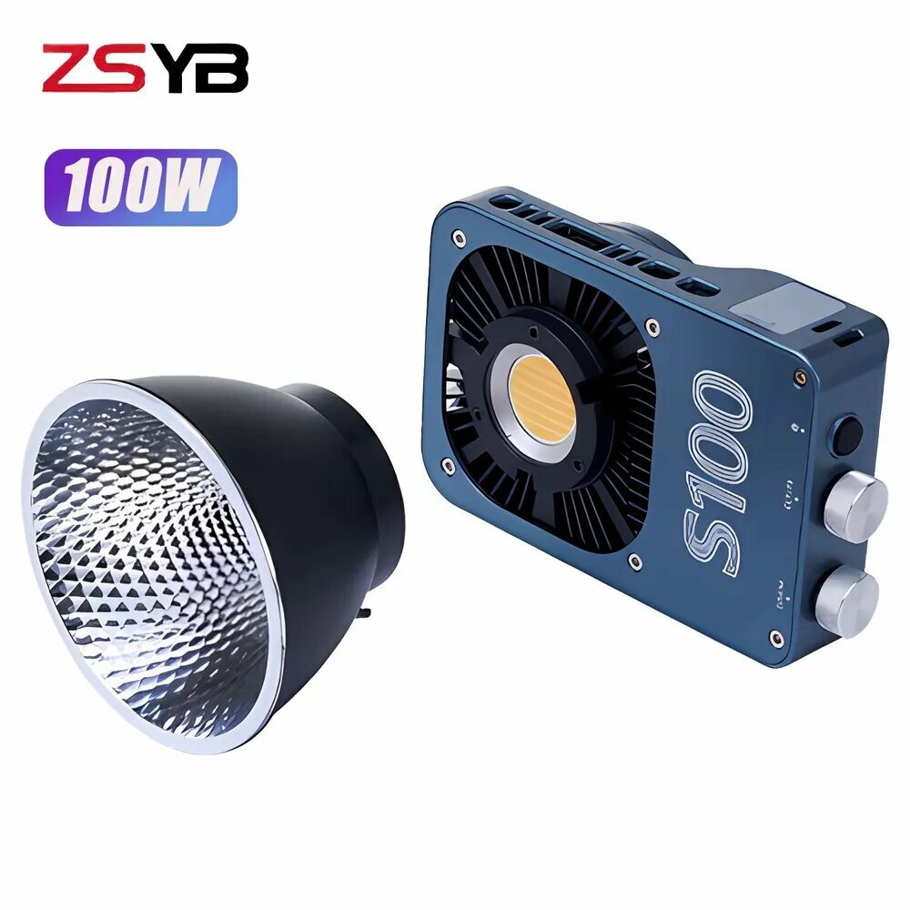 Видеосвет ZSYB S100 100 Вт COB LED Light, Освещение для фотосъемки, Видеосъемка