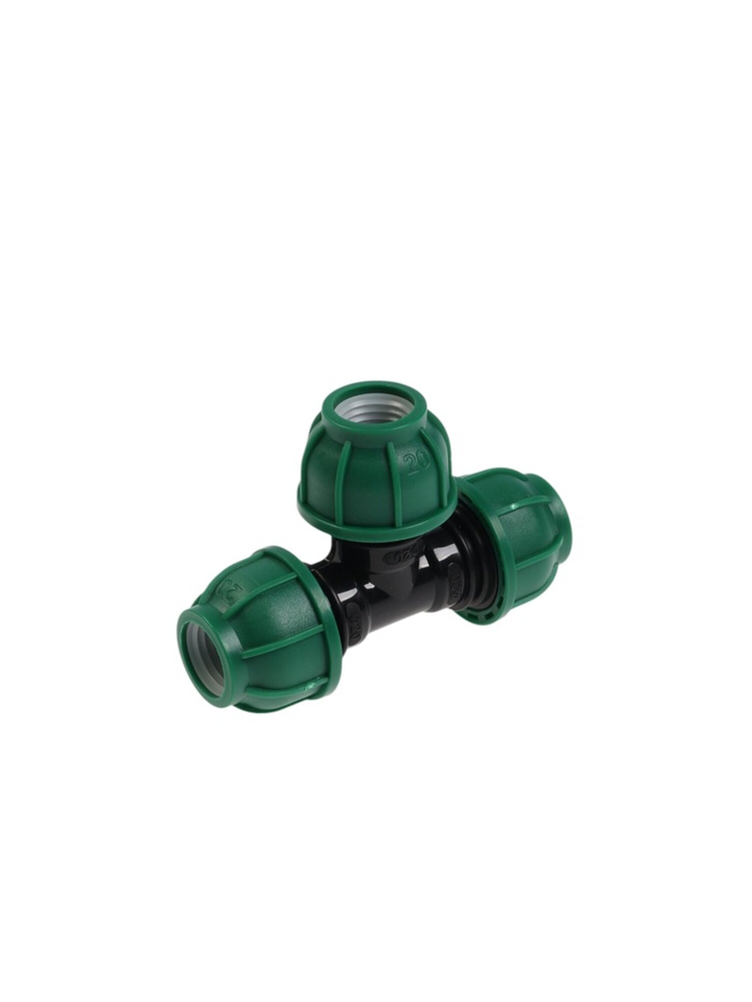 Тройник ZEIN, ПНД, компрессионный, обжим-обжим, для воды, 20мм