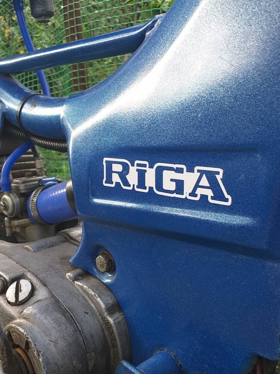 Комплект наклеек на мопед RIGA, белый