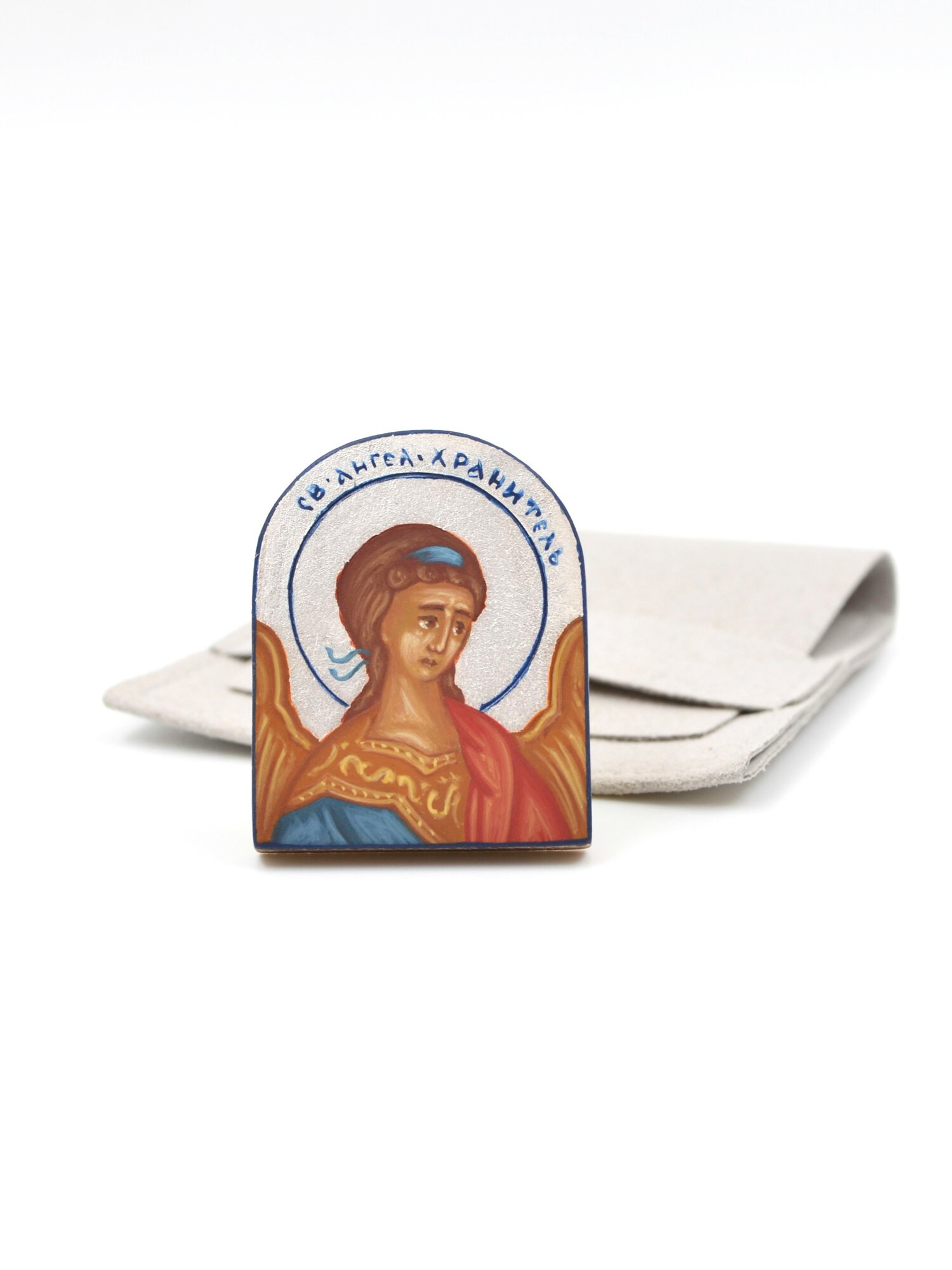 Ангел Хранитель рукописная дорожная икона, ладанка, икона в авто