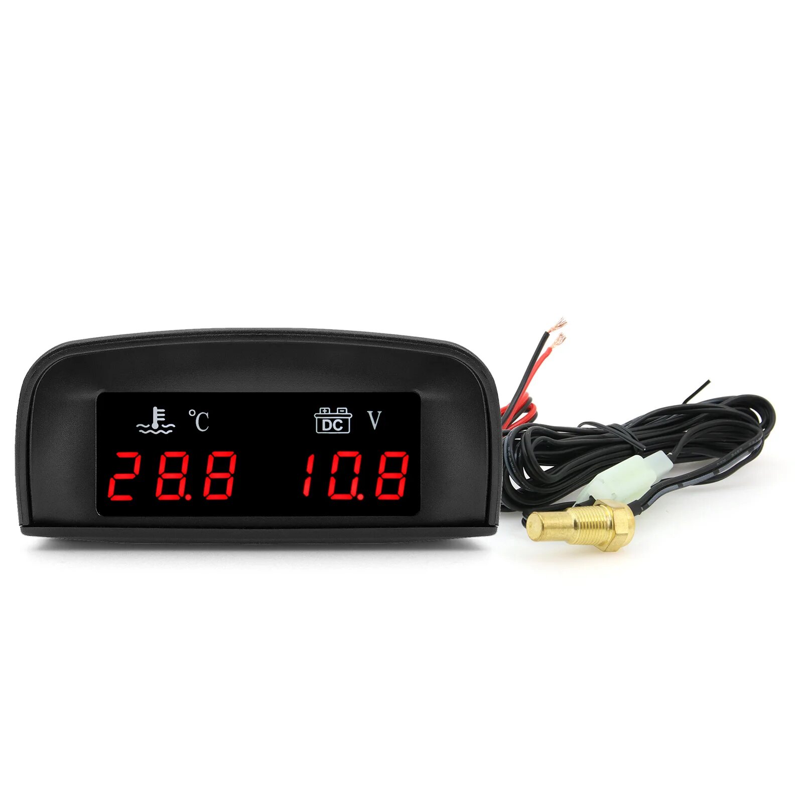 * 12V24V Автомобильный универсальный 2 в 1 ЖК-цифровой датчик температуры воды + вольтметр с датчиком 1/8 NPT Вольт автоматический датчик для автомобиля, грузовика, двигателя