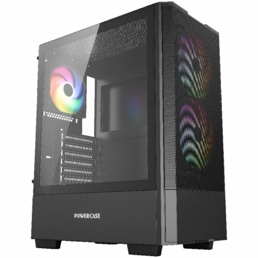 Компьютерный корпус Powercase B ARGB (CMAYB-A3) черный - Midi Tower, Micro-ATX, USB 2.0 Type-A