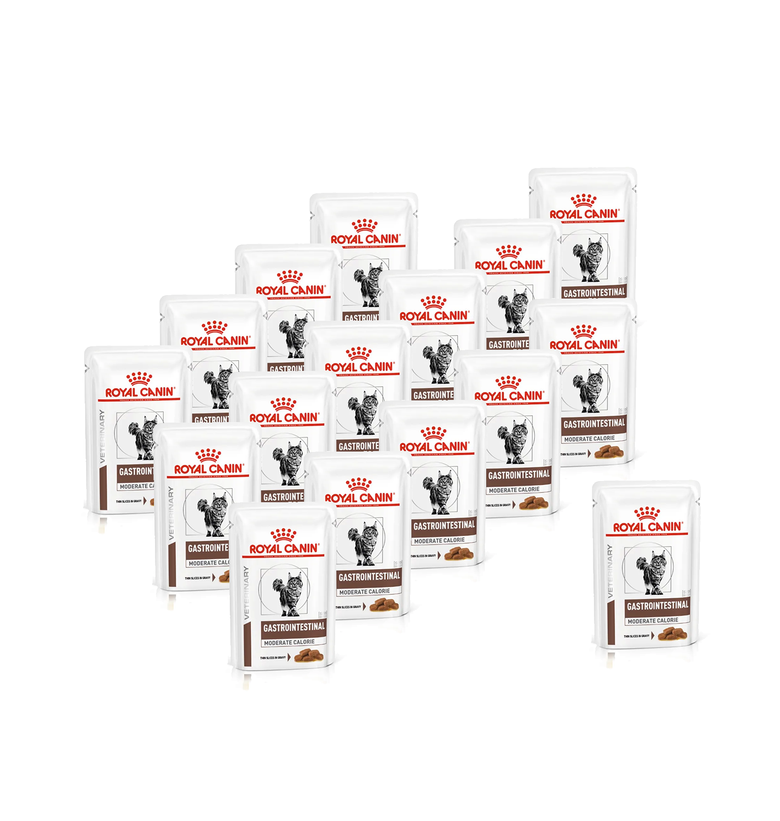 Royal Canin Gastrointestinal Moderate Calorie корм влажный для кошек, склонных к набору веса, при расстройствах пищеварения, в соусе 85 г x 16 шт.