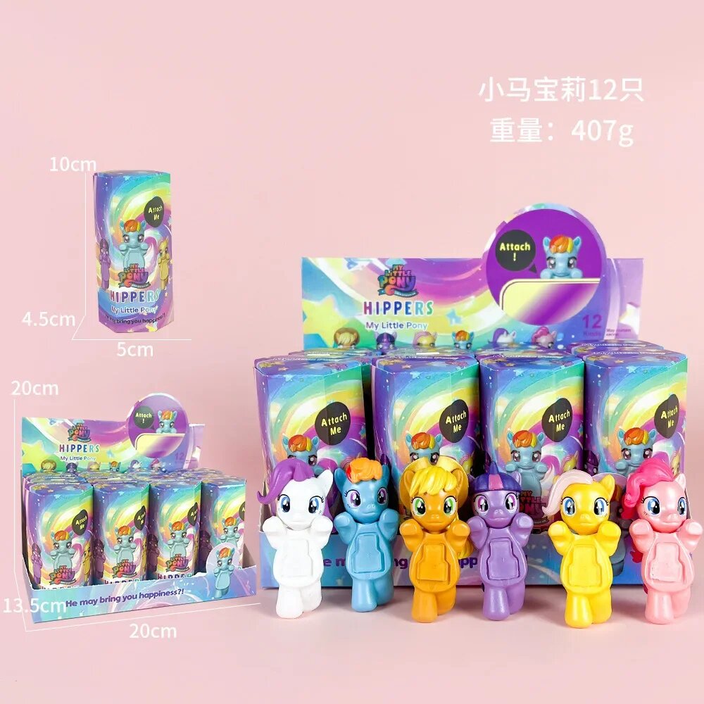 12 шт, мини-фигурка My Little Pony Sonny Angel Hippers, экшн-фигурка My Little Pony, аниме-фигурка, мультяшная креативная модель куклы