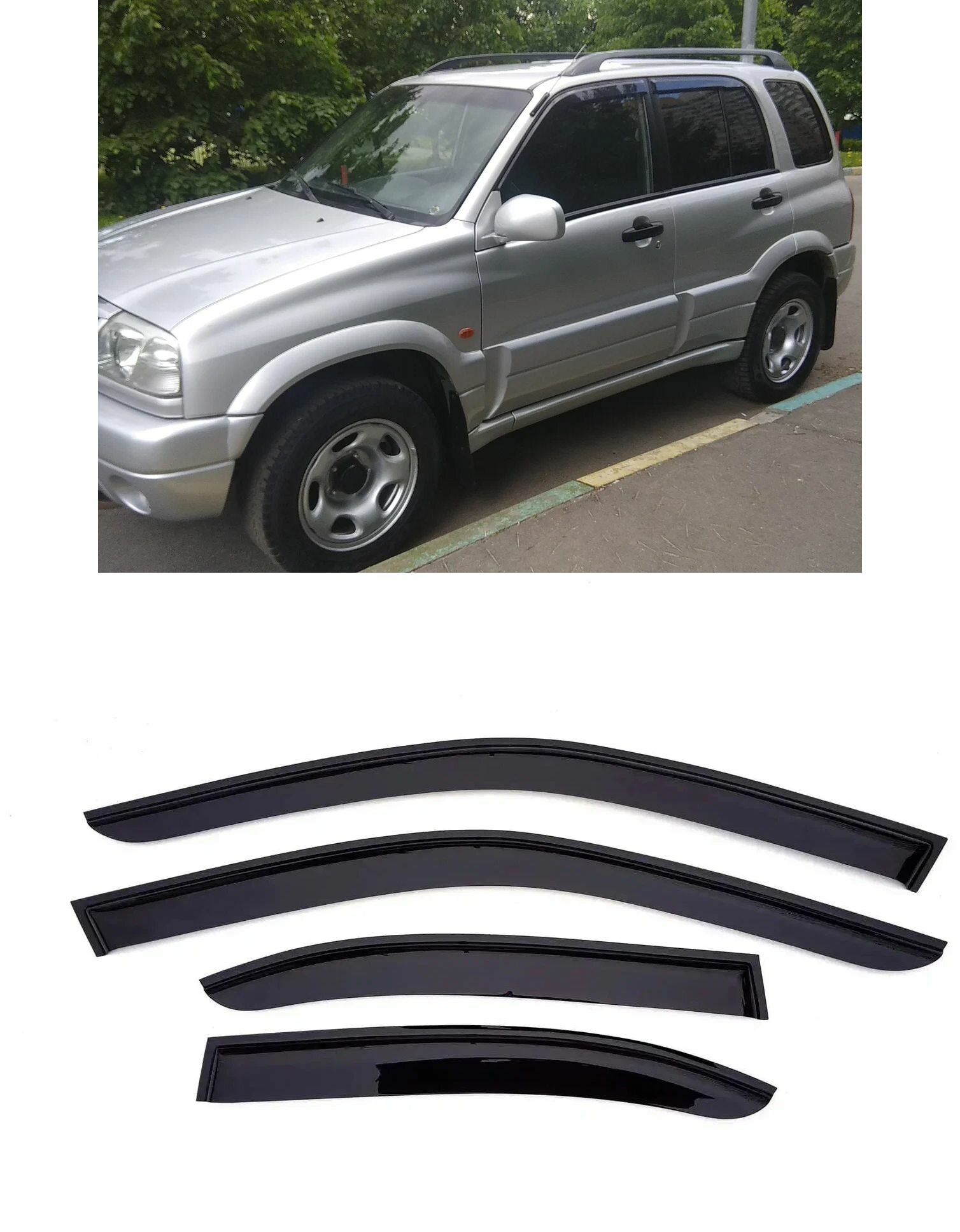 Дефлекторы боковых окон SUZUKI Grand Vitara Сузуки Гранд Витара 5дв.(1998-2005)