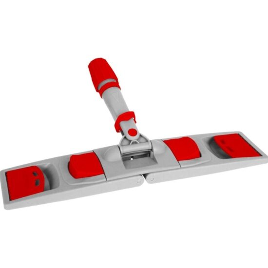 Держатель МОПа Luscan Prof универс/зажимы, пластик Prof 40х11см, серый/красный
