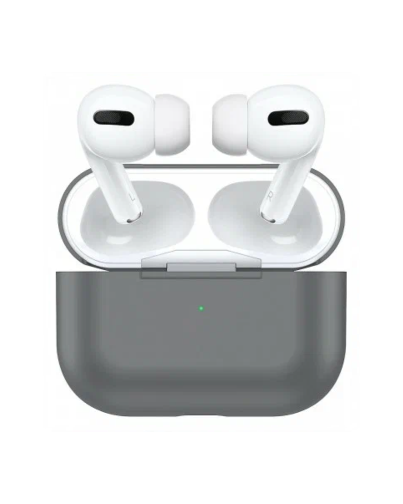 Защитный чехол силиконовый для наушников Airpods Pro 2, серый