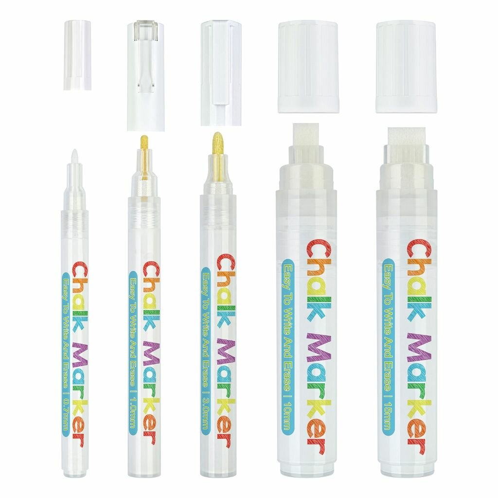 5 кусочков белого жидкого мела без пыли