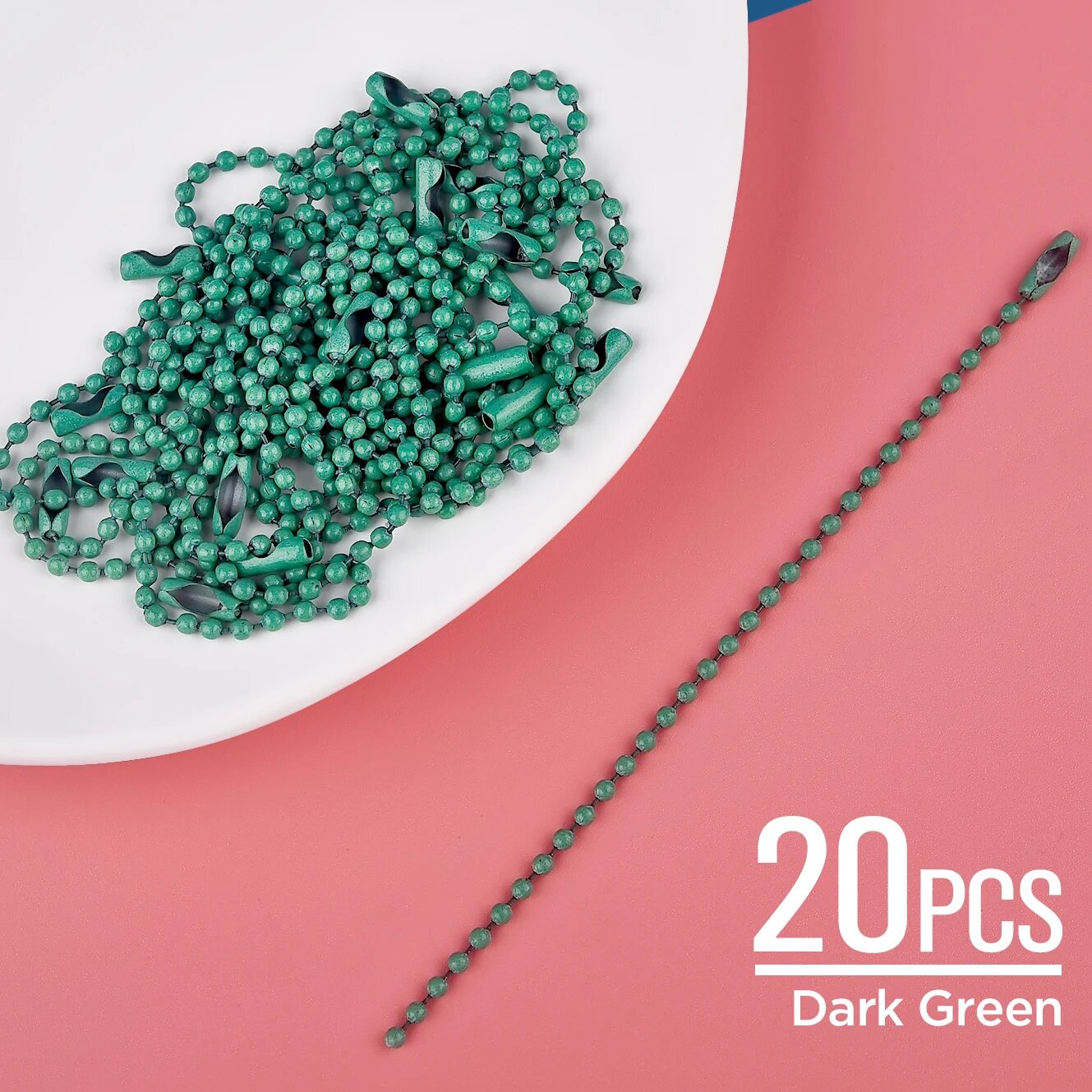 Цепочки из бисера металлические 20 шт. 11