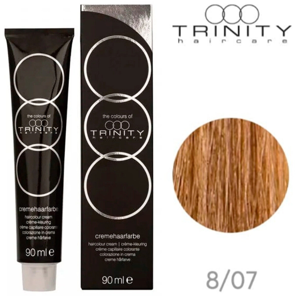 Trinity The Color of Trinity Стойкая крем краска 8/07 светлый блондин натурально коричневый 90 мл