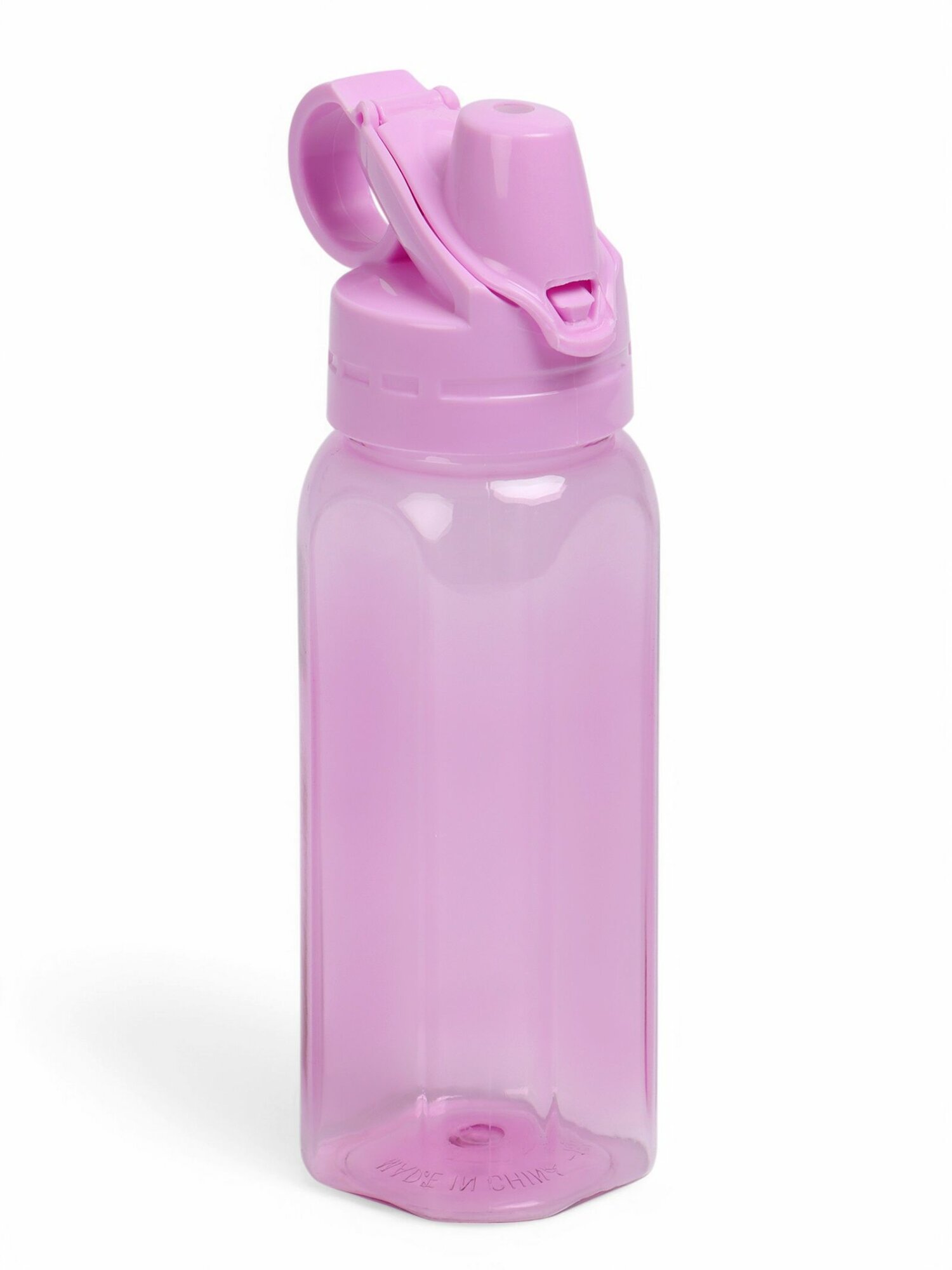 Бутылка для воды спортивная прозрачная, 450 мл, 20 х 8 см, сиреневая