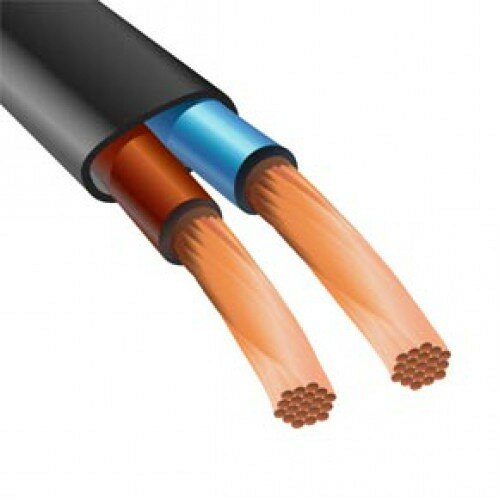 Провод ШВВП 2*0.5мм 300 метров чёрный 01-8083-6 ГОСТ многожильный