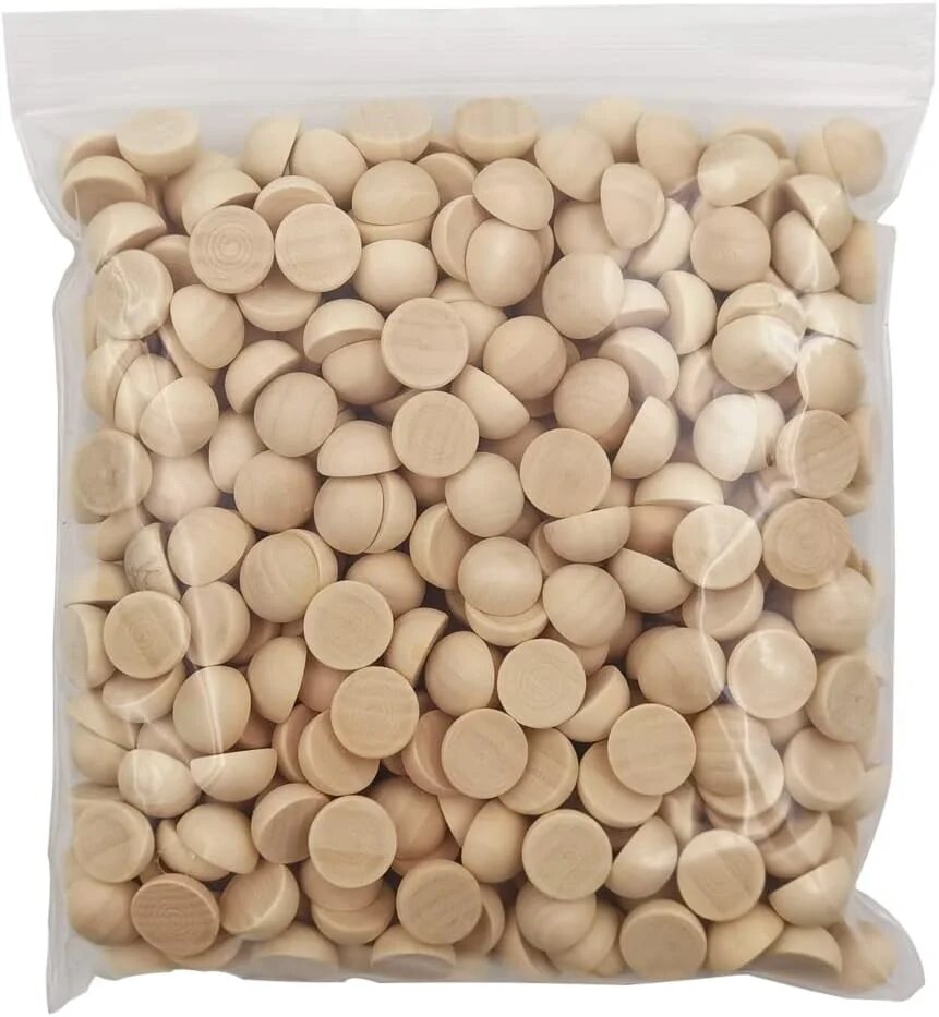 Деревянные бусины-половинки Dia 10mm, 100шт