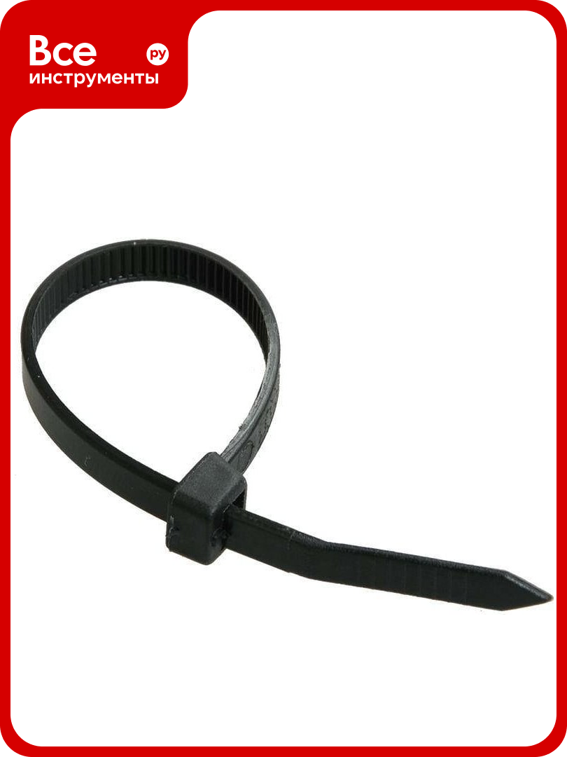 Хомут IEK 4.8x400, нейлон, черный, упаковка 100шт, ИЭК UHH32-D048-400-100