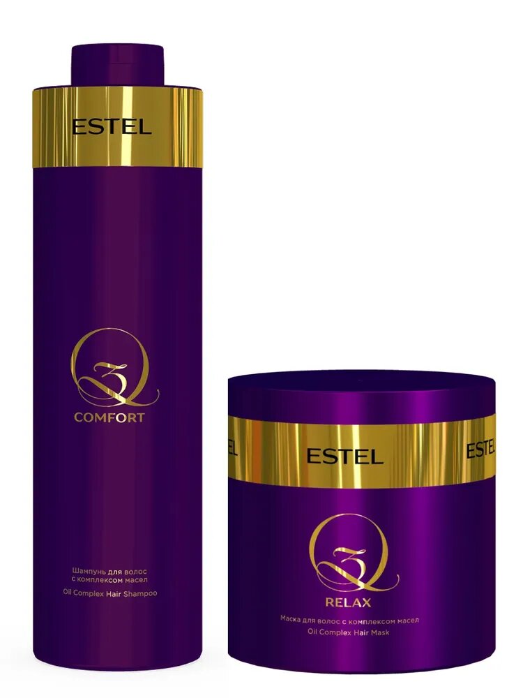 ESTEL Набор Q3 для ухода за волосами с маслами (Шампунь 1000мл + Маска 300мл)