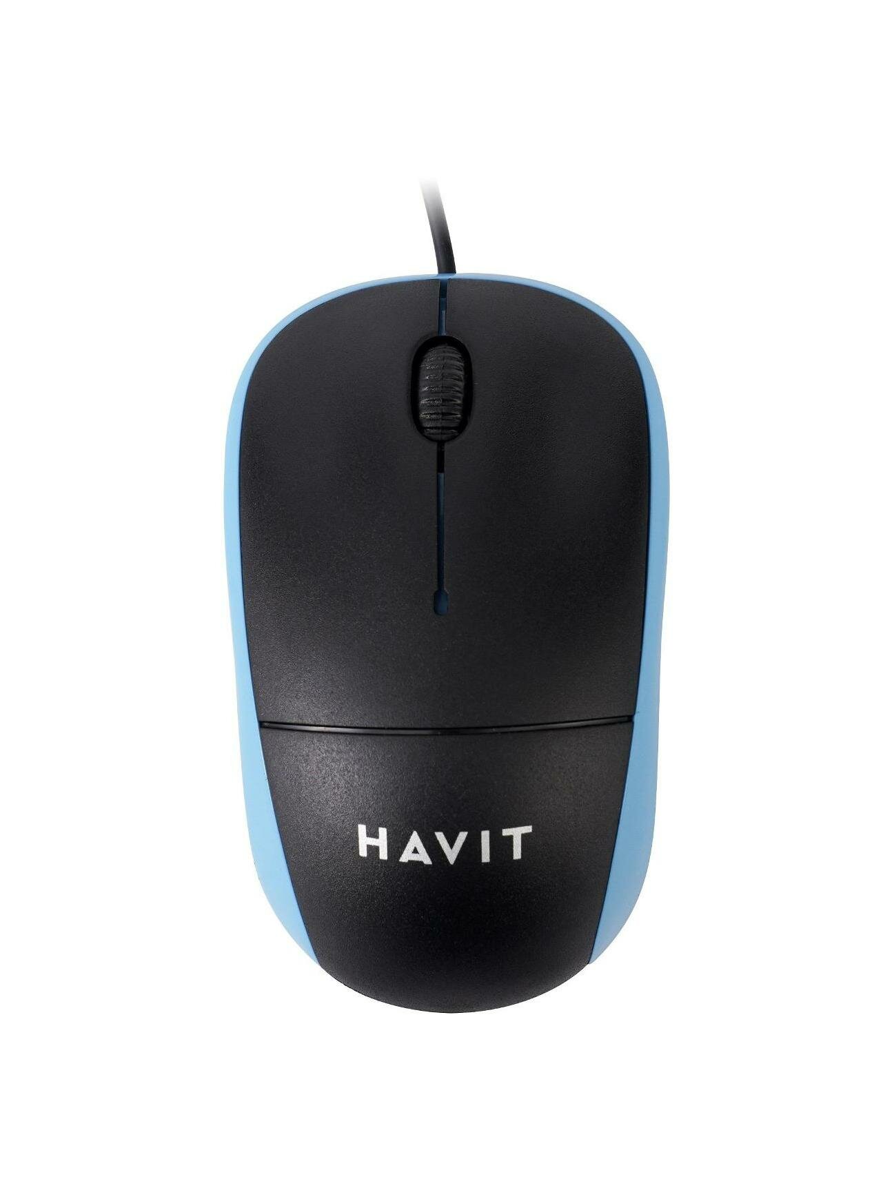 Мышь проводная Havit MS851 Blue